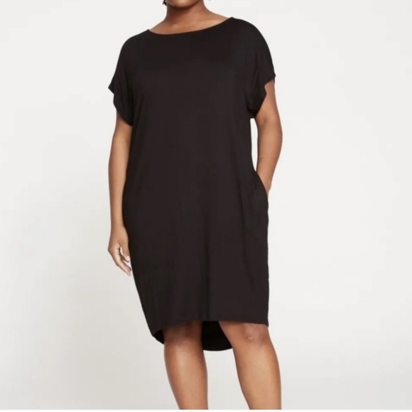 Universal Standard | Dresses | Universal Standard Black Helen Liquid ...